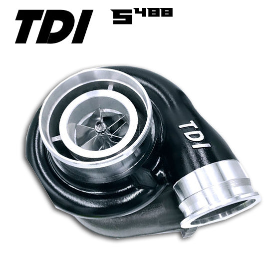 TDI BILLET S488 Turbocharger V2 102mm Turbine Wheel w/ 1.15 A/R T6 Exh ...